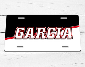 Neon Plaid Printed Aluminum License Plate Custom Plate | Etsy