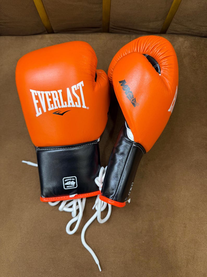 Everlast Elite Pro Leather Boxing Gloves | Lace-up Sparring Training ...