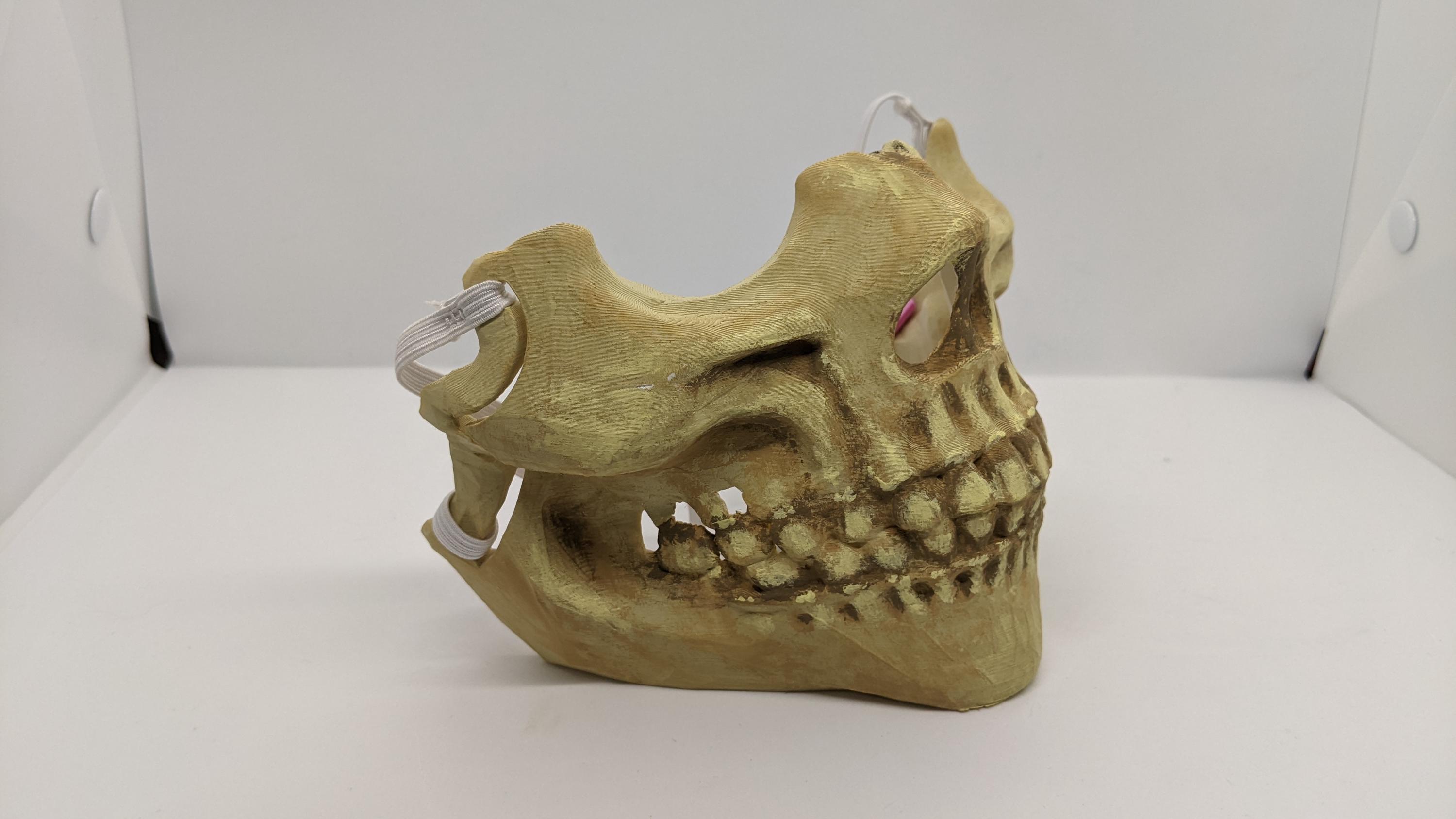 3D Printed Skull Jaw Mask - Etsy