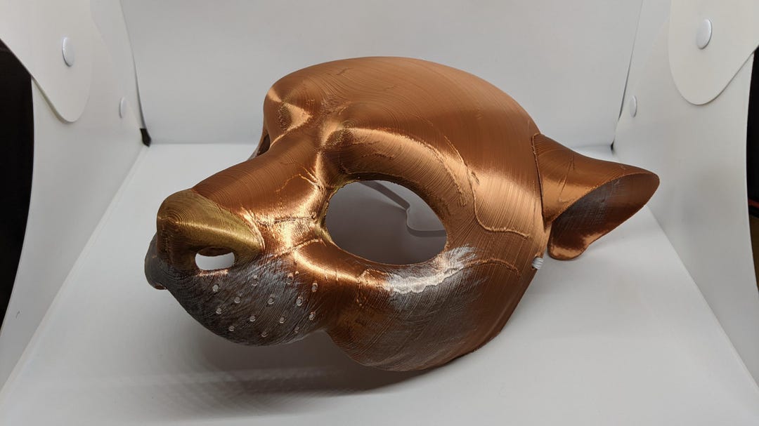 Otter Half Mask 3D Printed Silk Filament Hand Painted - Etsy