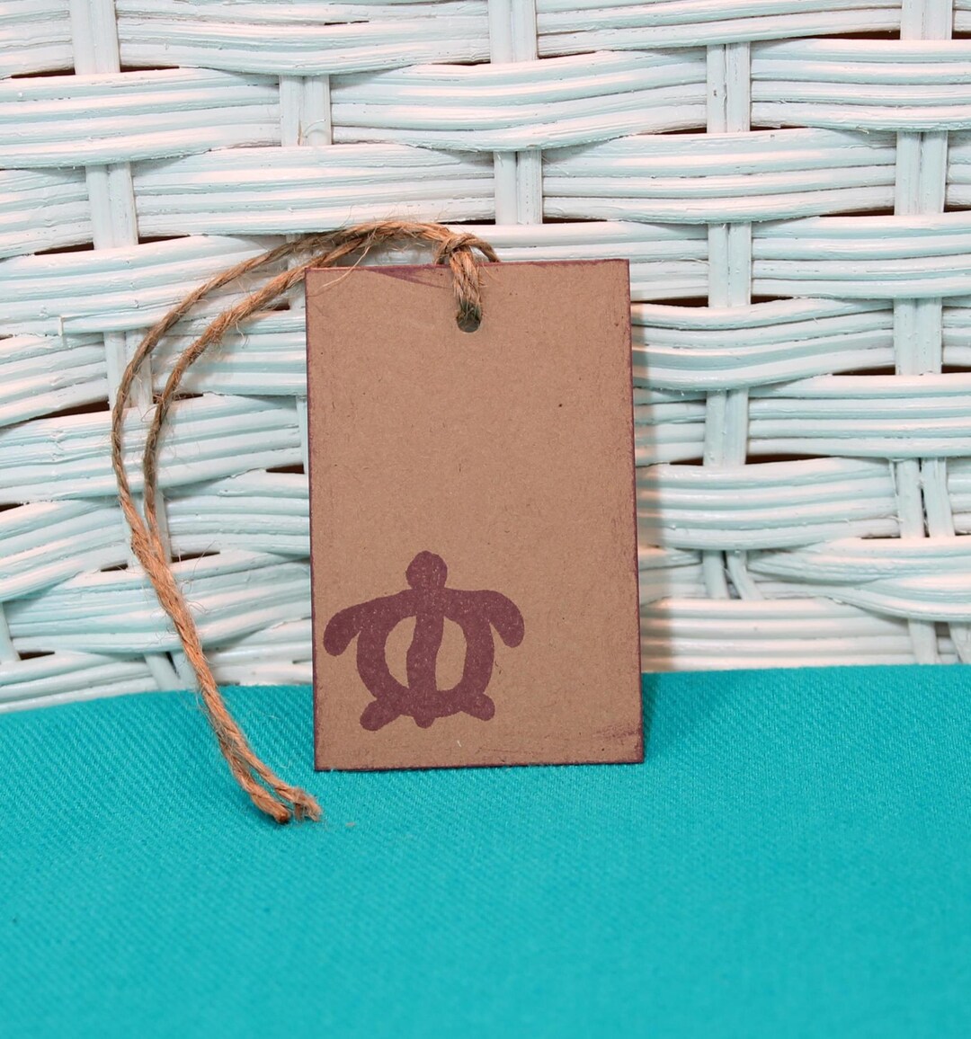 Hand Stamped Set of 8 Sea Turtle Tags - Etsy UK