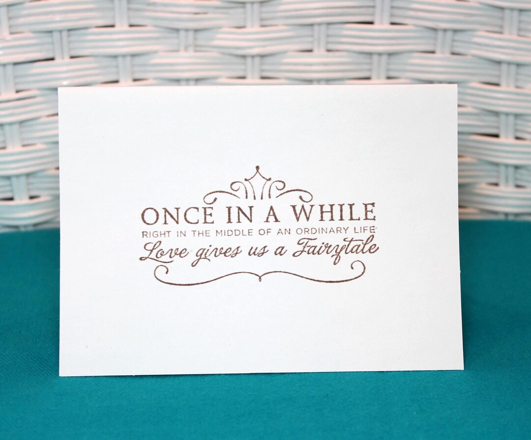 Set of 4 Hand Stamped Fairytale Note Cards - Etsy