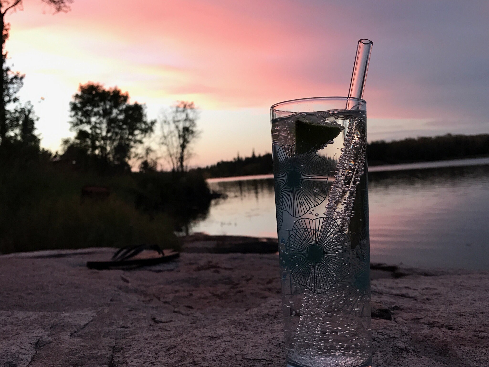 Set of Four Handmade Borosilicate Glass Straws – Eco-friendly Smoothie ...