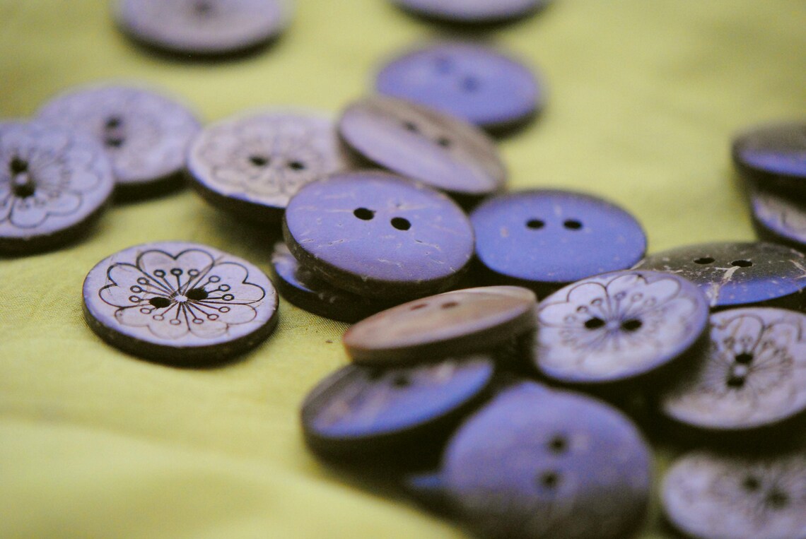 20mm Flower Buttons Flower Design Button Floral Buttons - Etsy