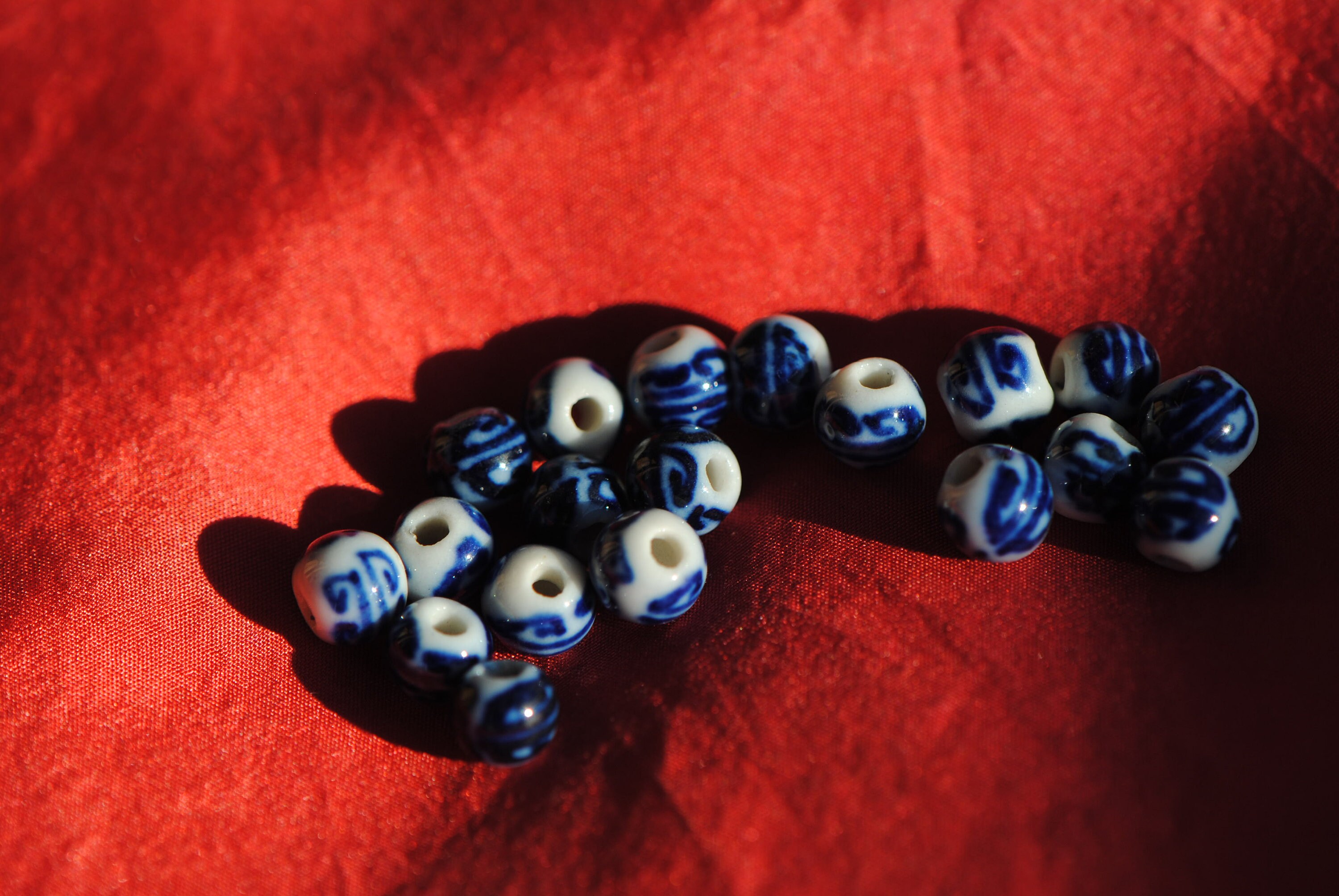 6mm Hand Painted Beads 6mm Chinoiserie Beads Longevity | Etsy