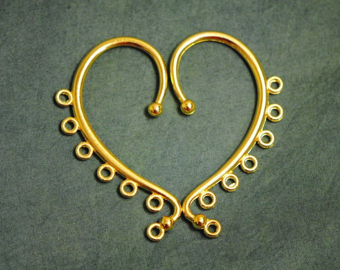 Gold Toned Ear Wrap Findings | Ear Cuff Findings | DIY Pierceless ...