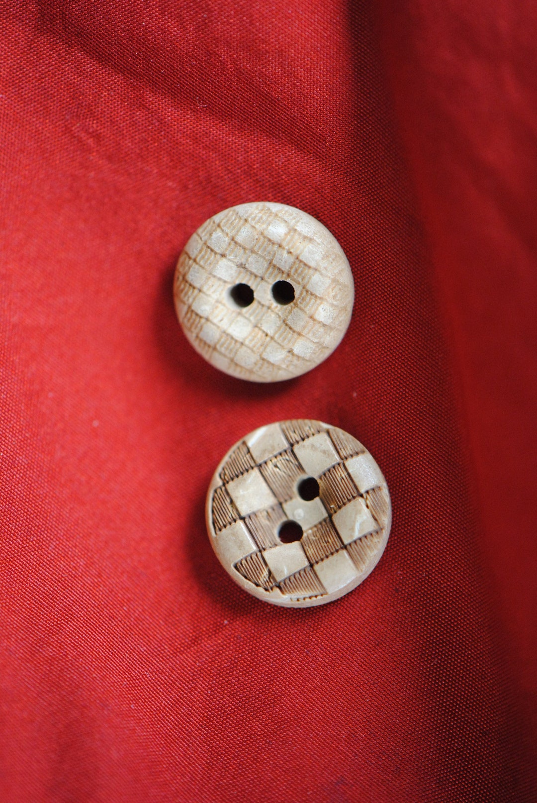 Textured Wood Buttons | 13mm Buttons | Buttons for Shirts | Two Hole ...