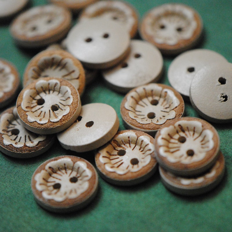 Two Tone Buttons - Etsy