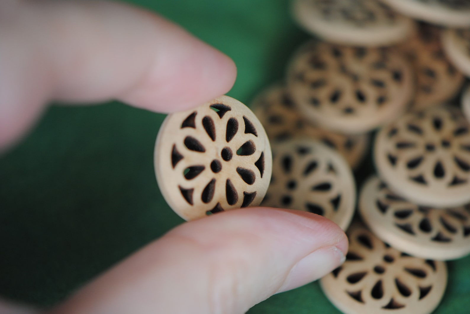 Natural Wood Buttons 20mm Buttons Openwork 3/4 Inch - Etsy