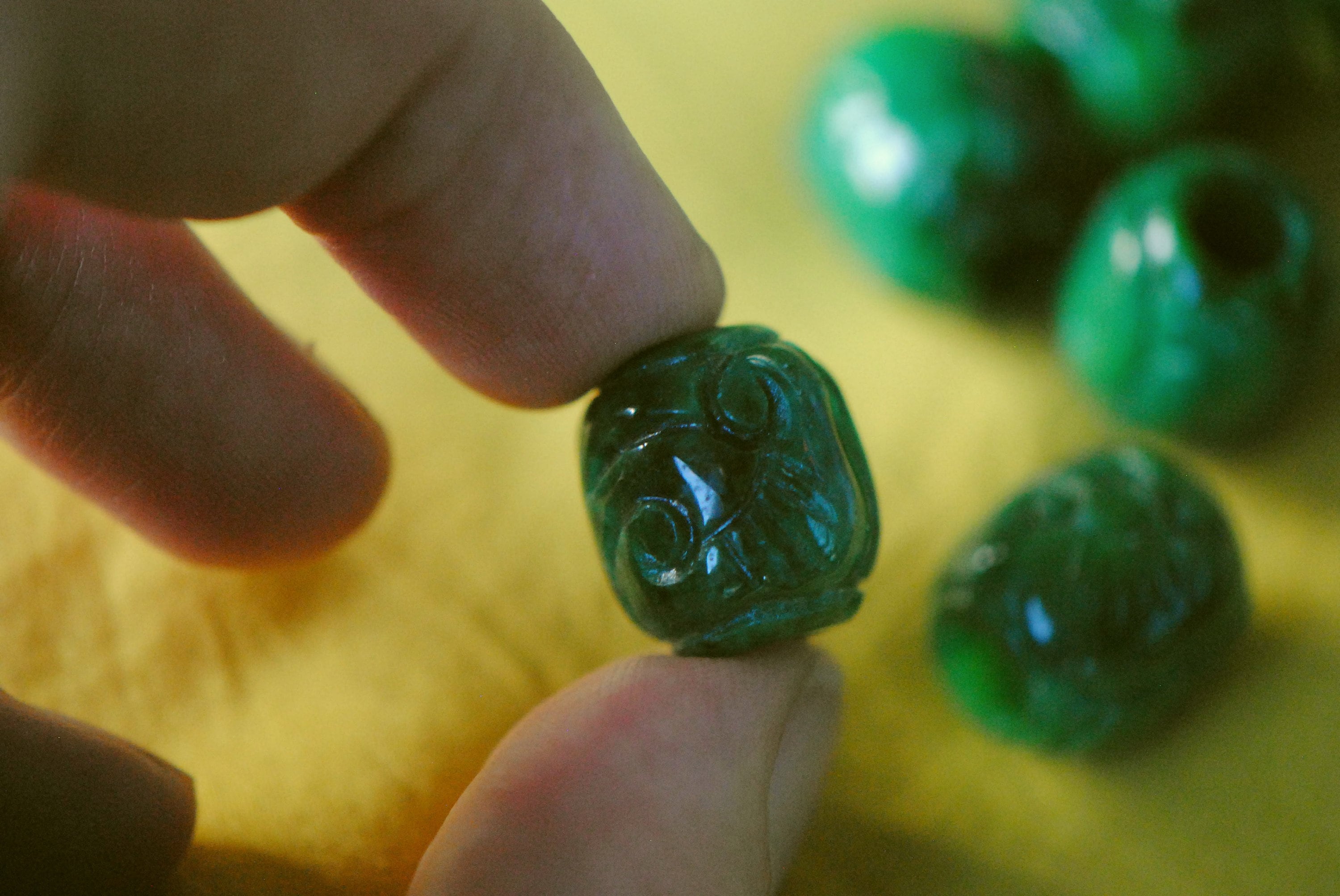 Chinese Jade Beads | Jade Barrel Beads | Green Jade Beads | Green ...