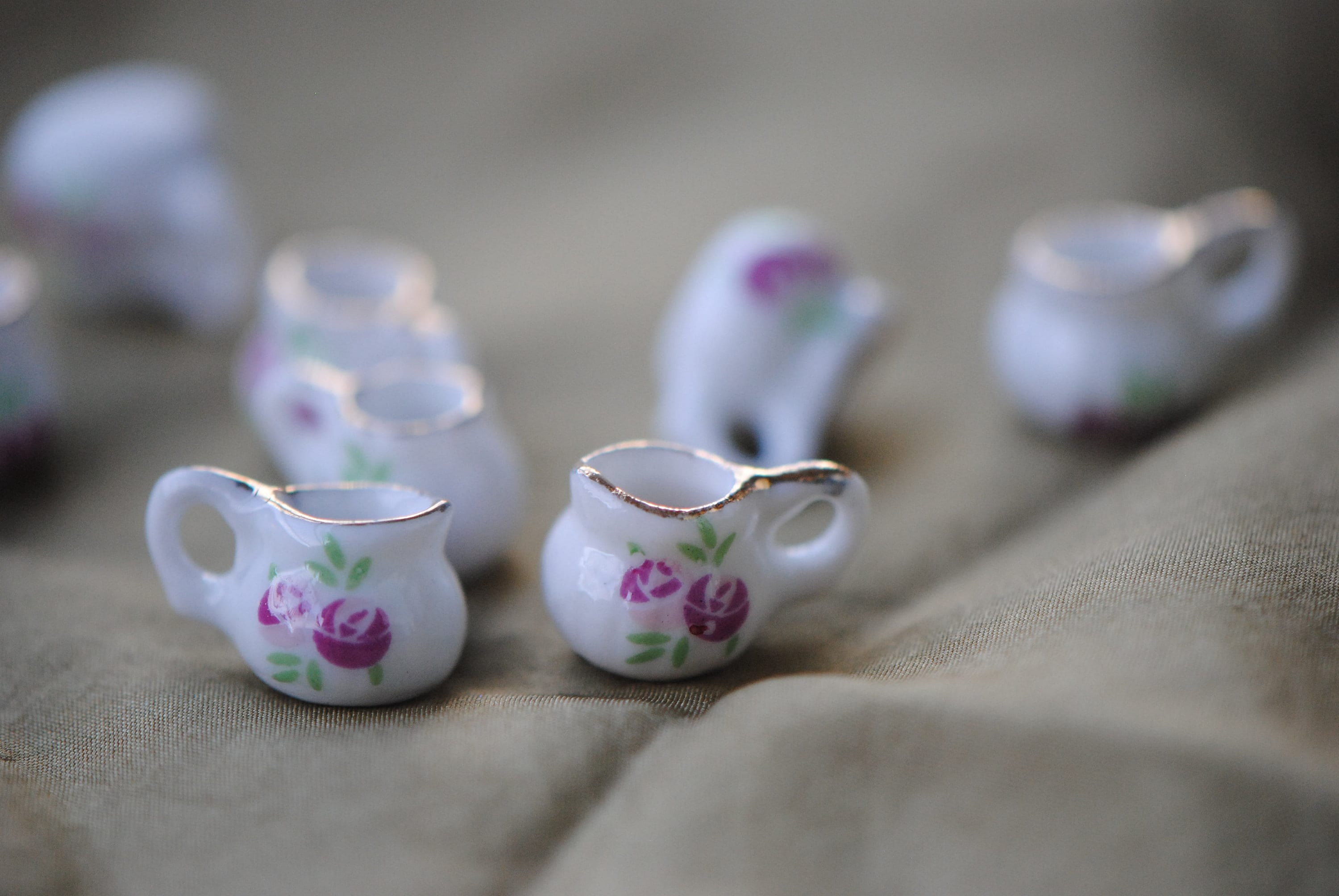 Miniature Pink Porcelain Creamer / Pitcher Famille Rose | Etsy