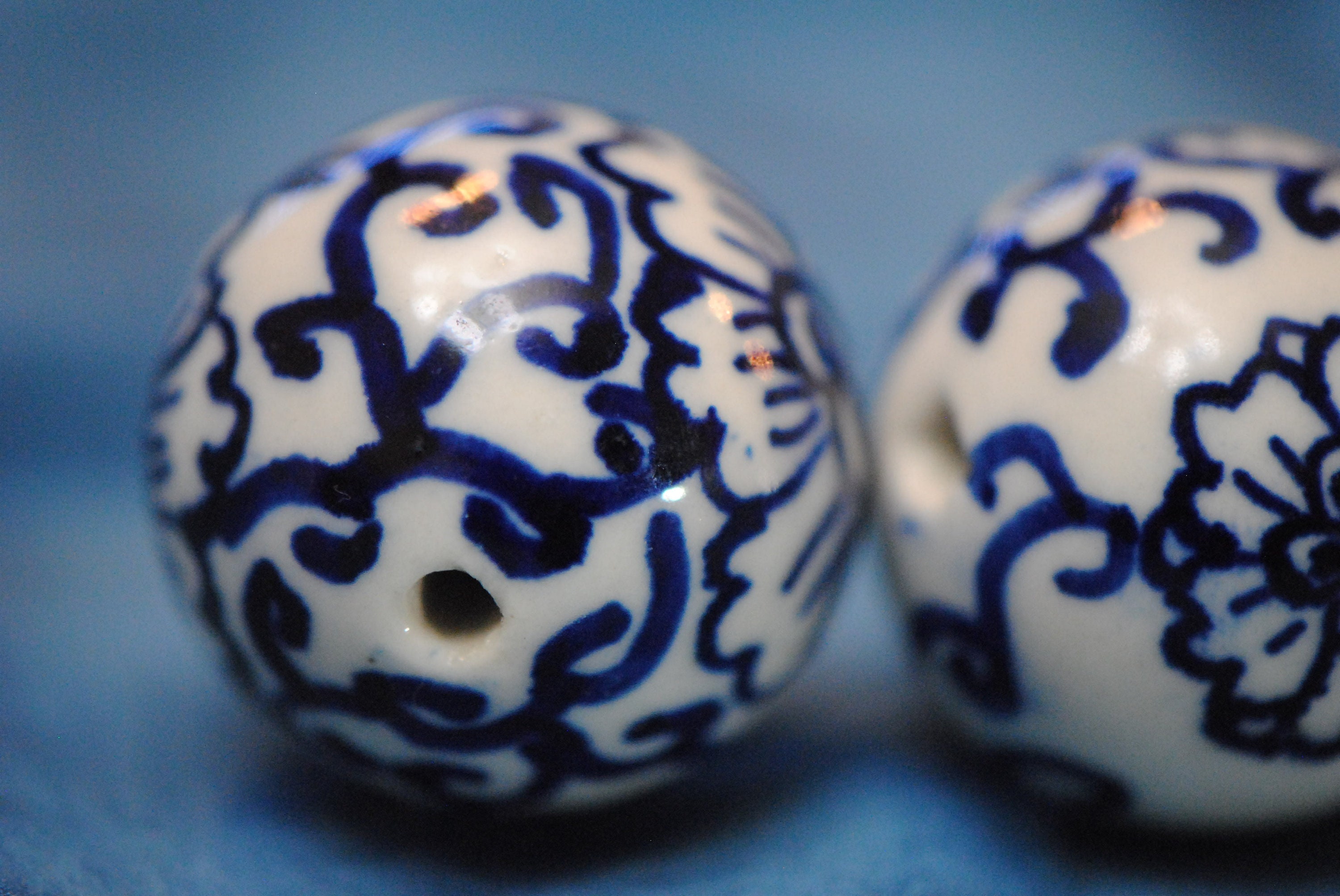 27mm Beads Hand Painted Focal Beads Floral Beads Flower - Etsy