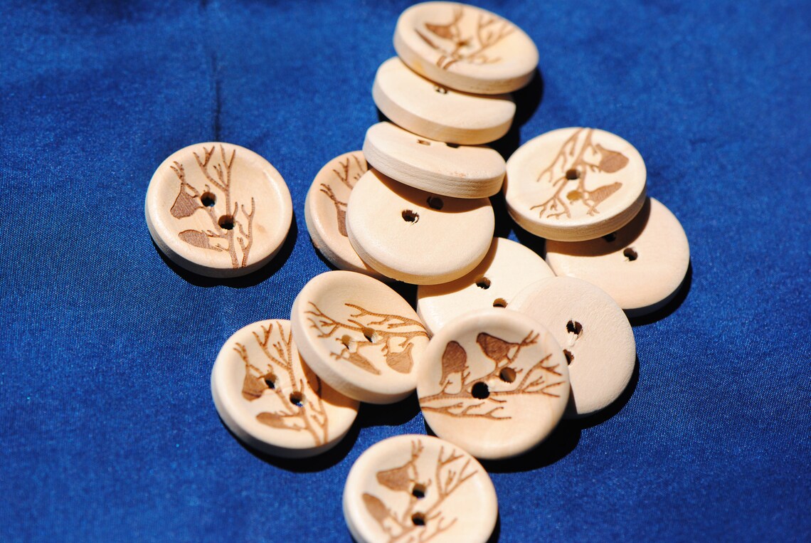 Wood Bird Buttons Cute Buttons for Sweaters Buttons for - Etsy