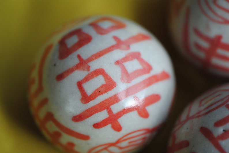 Red Chinoiserie Focal Beads 38mm Porcelain Beads Large - Etsy