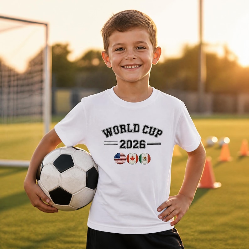 World Cup 2026 Kids T-shirt | Football Shirt USA Canada Mexico | Soccer ...