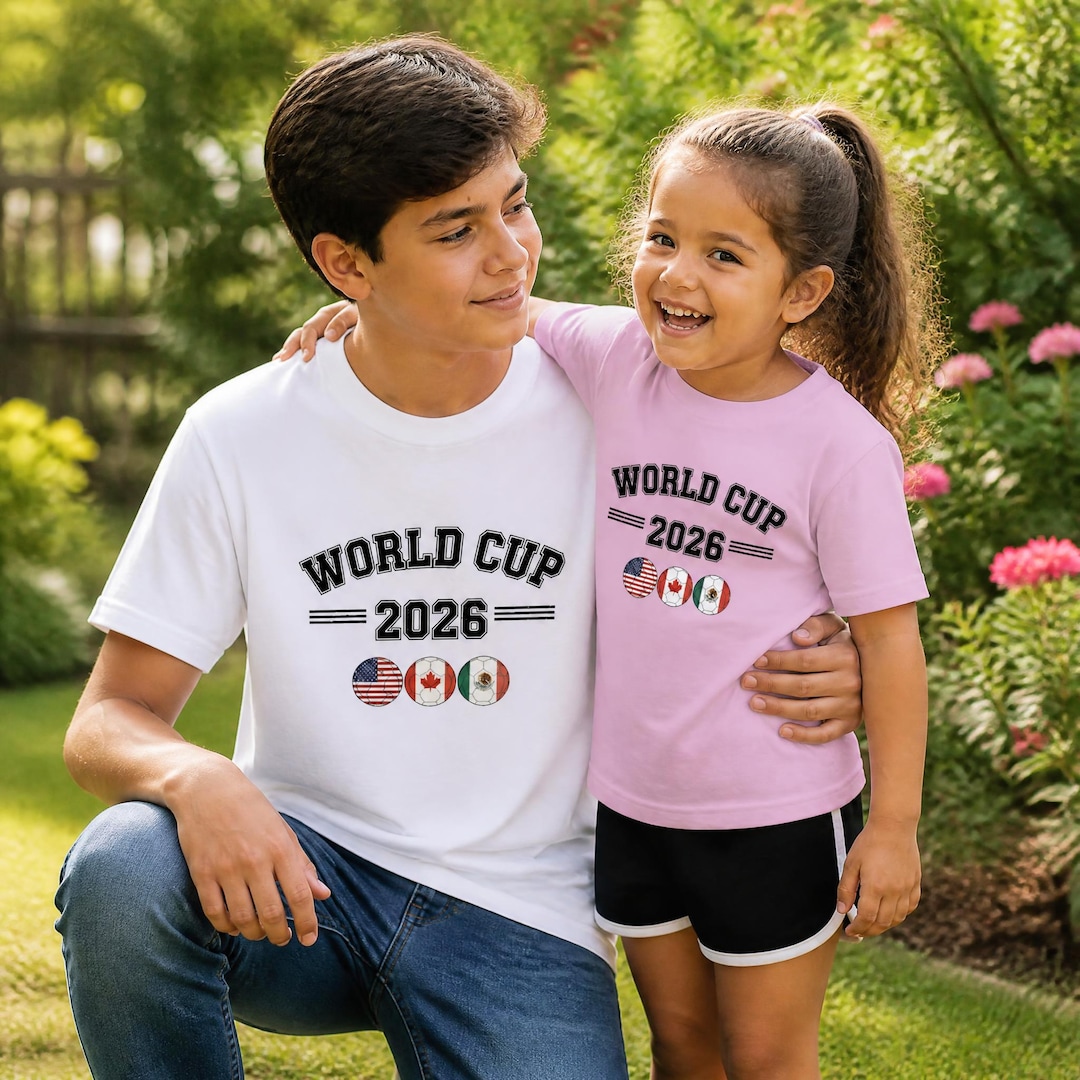 World Cup 2026 Kids T-shirt | Football Shirt USA Canada Mexico | Soccer ...