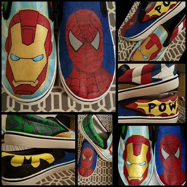 Superhero Shoes Kids - Etsy