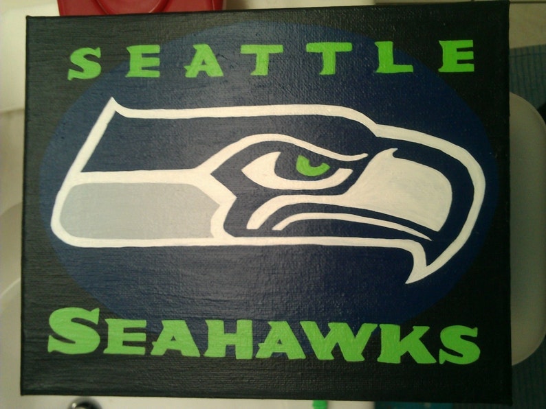 Seattle Seahawks Canvas Painting (any Team Available) - Etsy