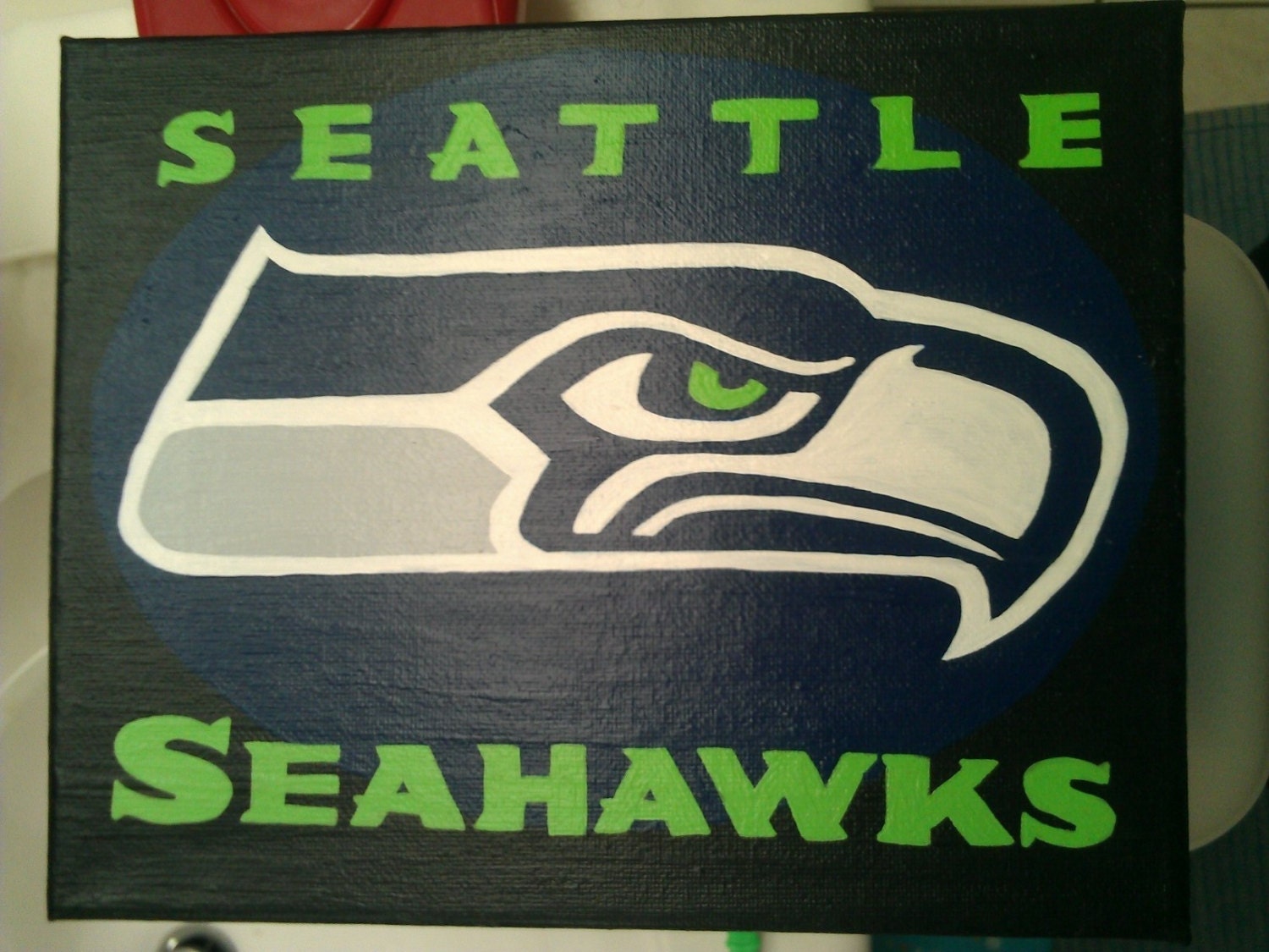 Seattle Seahawks Canvas Painting (any Team Available) - Etsy