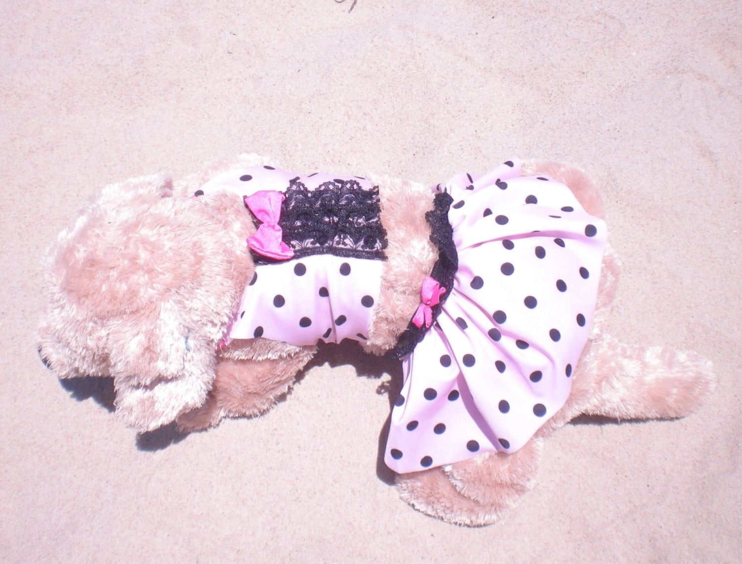 DOG BIKINI, Dog Pinky Dotty Lace Bikini, Dog Swimm Wear, Summer Beach ...