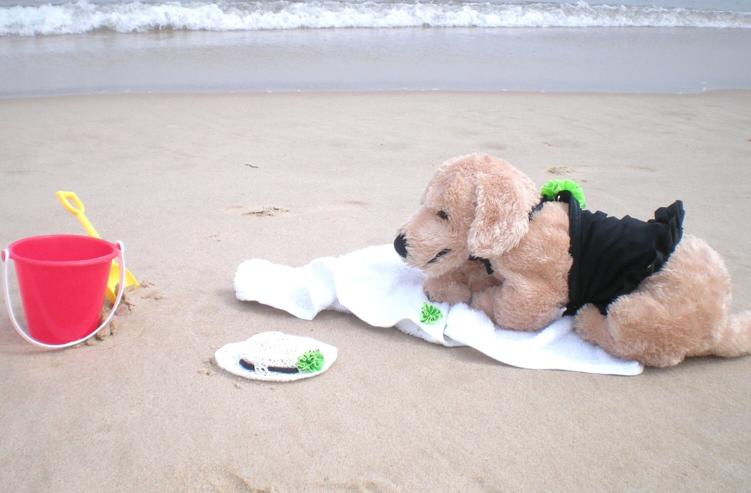 Dog Bathing Suit Rosett 3 Piece Set Bikini-towel-hat Set | Etsy