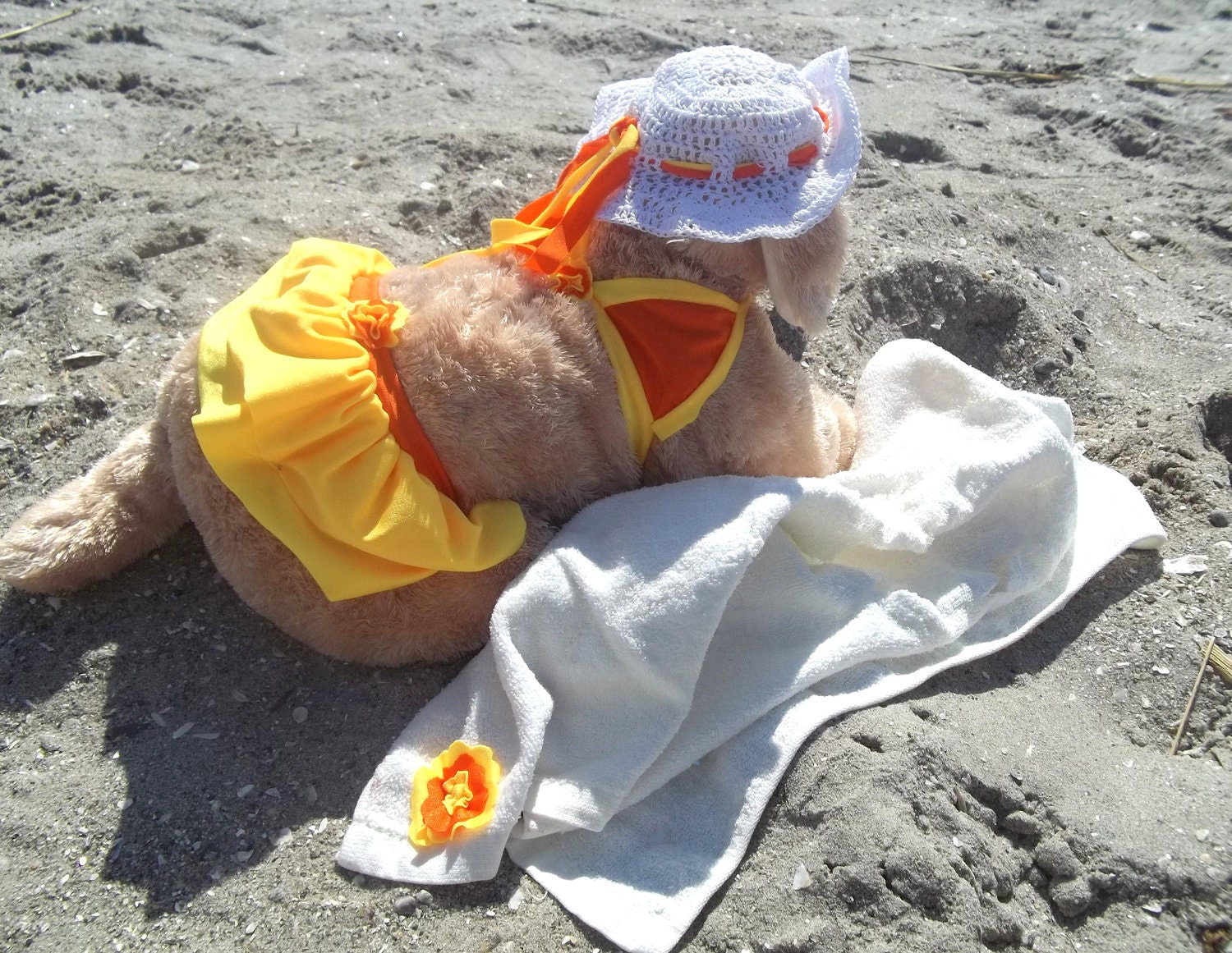 DOG BIKINI, Dog Sunny Tangerine Bikini, Dog Swimm Wear, Summer Beach ...