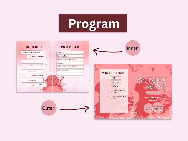 Christian Event Bundle Canva Template Church Conference Kit Seminar ...