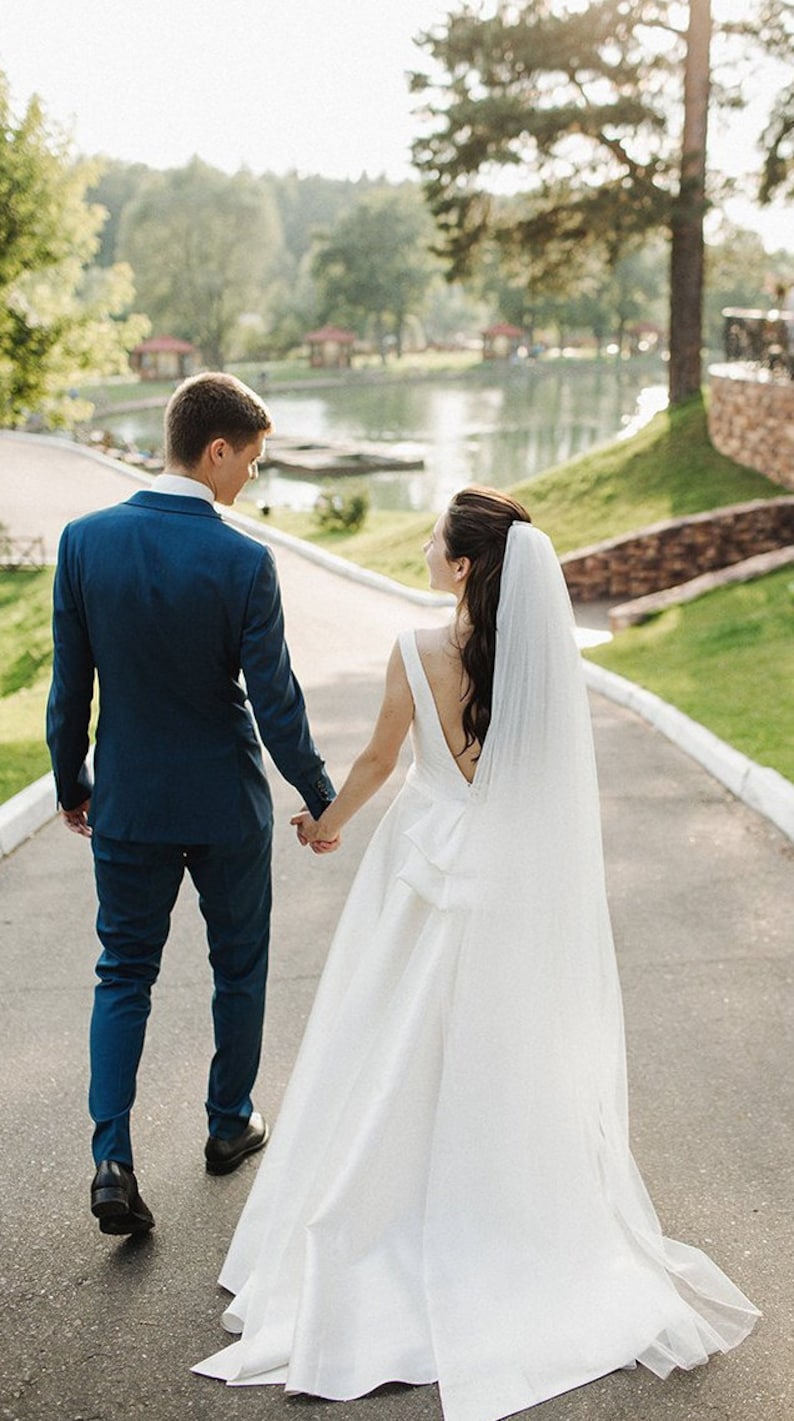 Soft tulle veil silky veil Ballet veil waitz veil chapel | Etsy