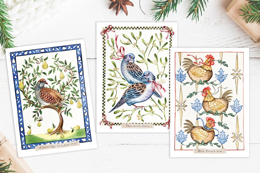 12 Days of Christmas Card Pack | Pack of 12 Christmas Cards ...