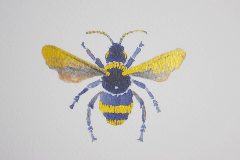 Personalised Gold Bee Print Honey Bee Valentines Day for - Etsy