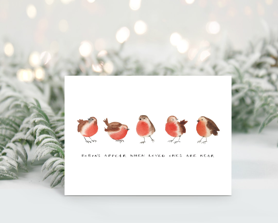 Pack of 10 Robin Christmas Cards | Hand Painted Robin | Watercolour ...