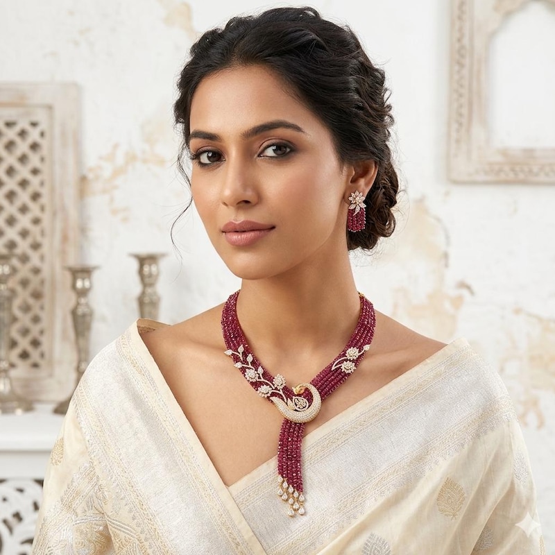 Ruby Bridal Jewellery Set - Etsy