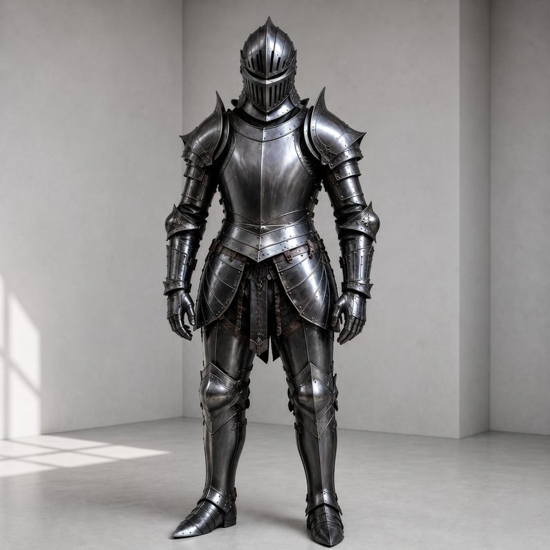 Full Body Knight Armor Suit – Medieval Gothic Plate Armor – Steel ...