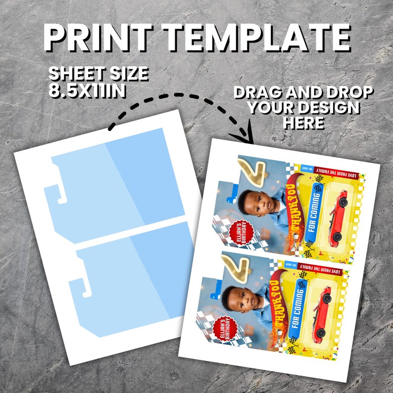 Editable Birthday Toy Car Packaging, Car Wheels Favor Template ...
