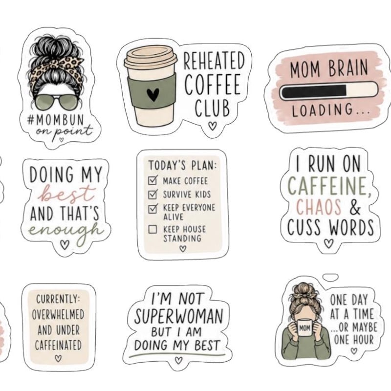 Funny Motherhood Stickers - Etsy