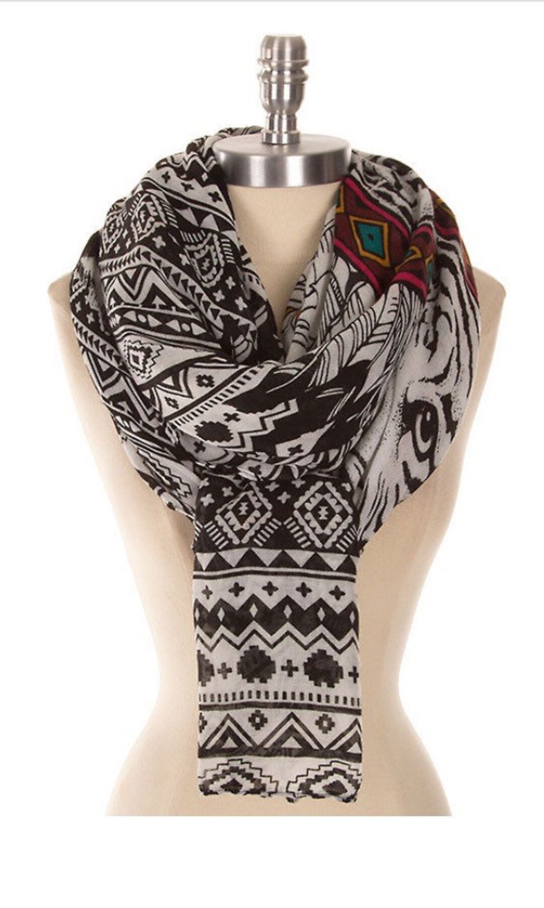 Tiger Print Oversized Scarf Swim Cover Ups Woman Gift Infinity Scarf ...