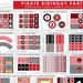 Pirate Theme LARGE Birthday Party Package | Red & Black | Personalized ...