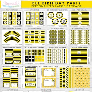 Busy Honey Bumble Bee Theme LARGE Birthday Party Package | Black ...