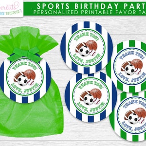 All Star Sports Theme SMALL Happy Birthday Party Package | Green & Blue ...