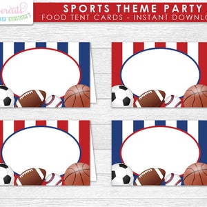 All Star Sports Theme SMALL Birthday Party Package | Red & Blue ...