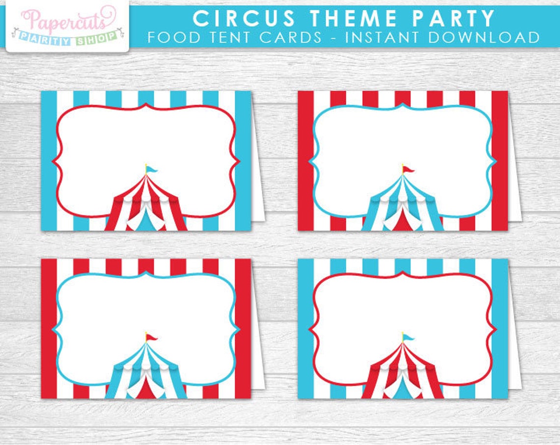 Circus / Carnival Theme SMALL Birthday Party Package Aqua & - Etsy