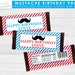 Mustache Theme SMALL Birthday Party Package Red & Blue Personalized ...