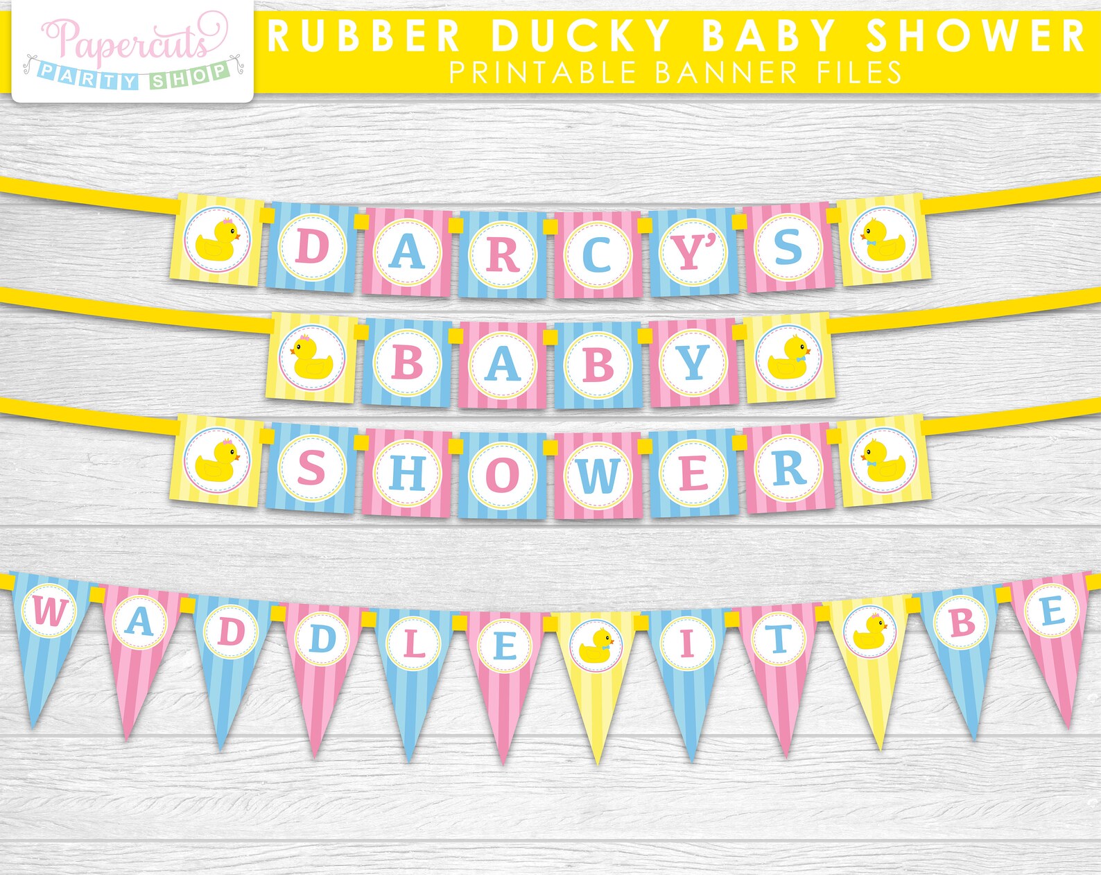 Rubber Ducky Theme LARGE Party Package Waddle It Be Gender | Etsy