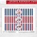 All Star Sports Theme Birthday Party Water Bottle Labels | Red & Blue ...