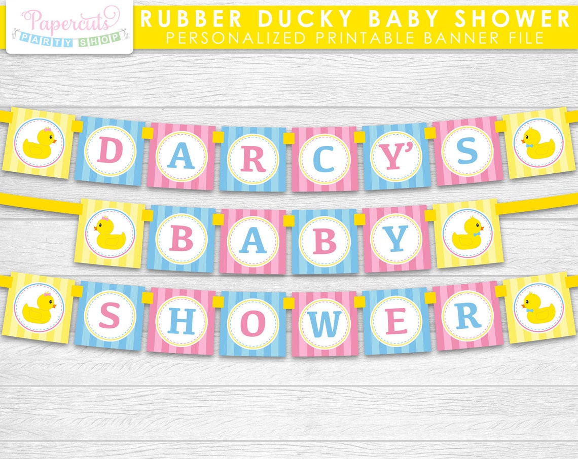 Rubber Ducky Theme SMALL Party Package Waddle It Be Gender | Etsy