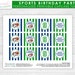 All Star Sports Theme Birthday Party Cupcake Toppers | Green & Blue ...