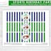 All Star Sports Theme Birthday Party Water Bottle Labels Green & Blue ...