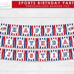 All Star Sports Theme LARGE Birthday Party Package | Red & Blue ...
