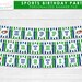 All Star Sports Theme SMALL Happy Birthday Party Package Green & Blue ...