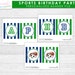 All Star Sports Theme Happy Birthday Party Banner | Green & Blue ...